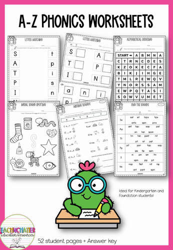 Initial Sounds and Letter Recognition – A–Z Phonics Pack for EYFS ...
