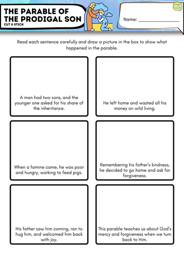 The Parable of the Prodigal Son – Story Sequencing and Drawing ...