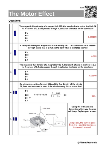 AQA GCSE Physics P15.4 Motor Effect (2026) | Editable Lesson + FREE AI ...