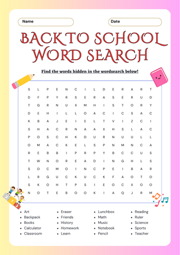 Find the Word in the Grid – Fun Vocabulary Activity (School Vocabulary ...