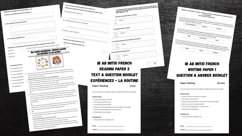 IB Ab Initio French Exam Pack - Experiences | Teaching Resources