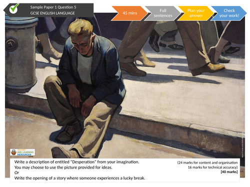 12 Paintings with GCSE English Lang P1Q5 Cultural Capital Descriptive ...