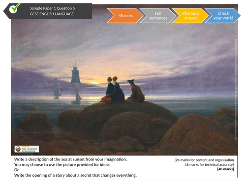 12 Paintings with GCSE English Lang P1Q5 Cultural Capital Descriptive ...