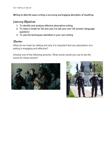 Writing to Describe – Lesson Pack | Teaching Resources