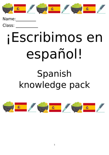10-page KS3 Spanish Knowledge Pack, Sentence Builders and more! EPI MARS EARS | Teaching Resources
