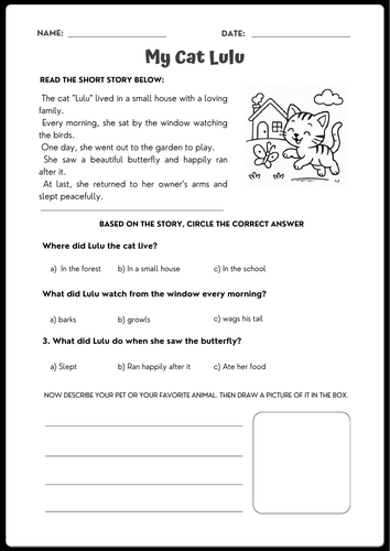 Funny short animal story - Reading Comprehension Passages and Questions ...