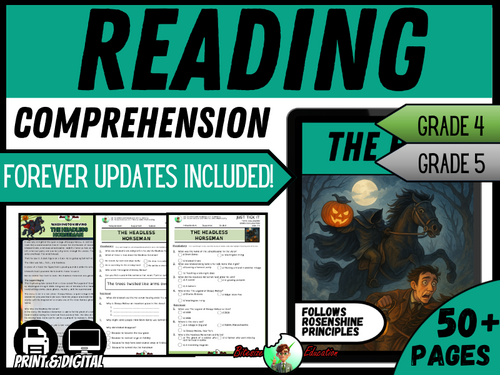 The Headless Horseman | Halloween | Reading Comprehension | Year 5/6 ...