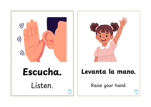 Spanish Classroom Commands – Posters and Word Wall Labels (ELE Resource ...