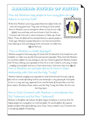 Creation and Covenant Year 4 Week 5 Abraham: Father of Faith | Teaching ...