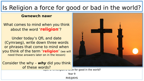 Year 9 RS - Is religion a force for good or bad in the world ...