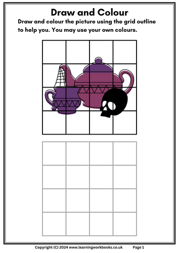 Draw and Colour Halloween Pictures Book 1 | Teaching Resources