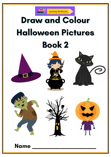 Draw and Colour Halloween Pictures Book 2 | Teaching Resources