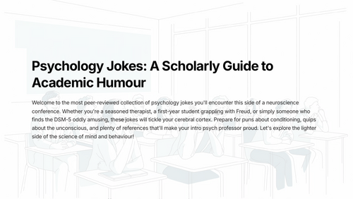 Psychology Jokes for the Classroom – Fun, Engaging, and Educational ...