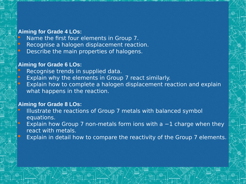AQA Chemistry C2.4 – Group 7: The Halogens (Updated 2025 | Editable ...