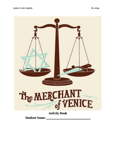The Merchant of Venice – Student Activity Book | Teaching Resources