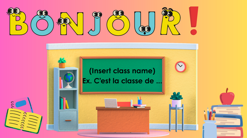 FRENCH morning routine slides - Teacher of the day (Le/la prof du jour ...
