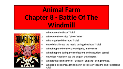 Animal Farm - Chapter 8 (Battle Of The Windmill) | Teaching Resources