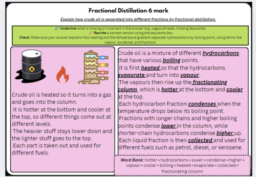 Fractional Distillation - GCSE Chemistry 2 | Scaffolded ...