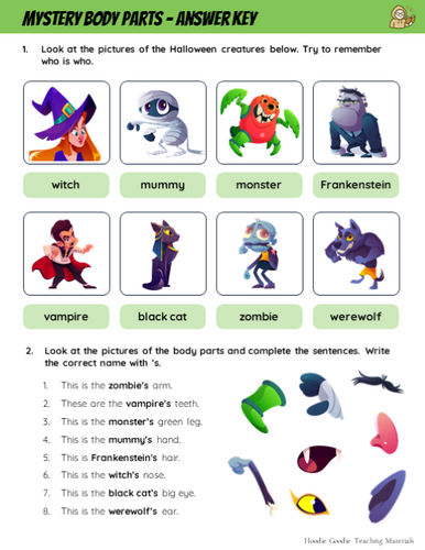 10 Halloween Activities ESL Grammar & Vocabulary Bundle for Beginners ...