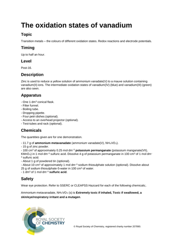 AQA Chemistry C2.6 – The Transition Elements (Updated 2025 | Editable ...
