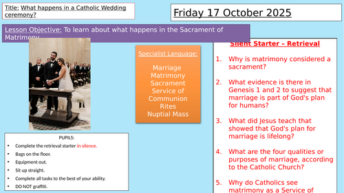 Y9: KS3 CATHOLIC RED: Creation and Covenant - L9: What happens in a ...