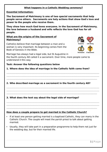 Y9: KS3 CATHOLIC RED: Creation and Covenant - L9: What happens in a ...