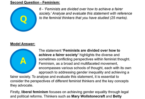 AQA A Level Politics Model Answers - Full Papers - Paper 3 - 2020 ...