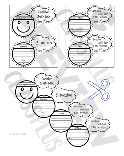 Positive Self Talk Craft with Emojis Printable, SEL Activity and ...