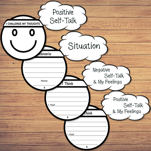 Positive Self Talk Craft with Emojis Printable, SEL Activity and ...