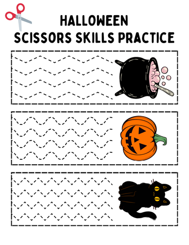 Spooky Scissors! Halloween Fine Motor Skills Cutting Practice ...