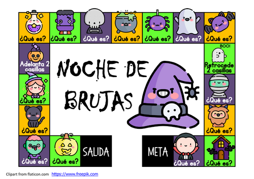 Noche de brujas - Board game (Halloween) | Teaching Resources