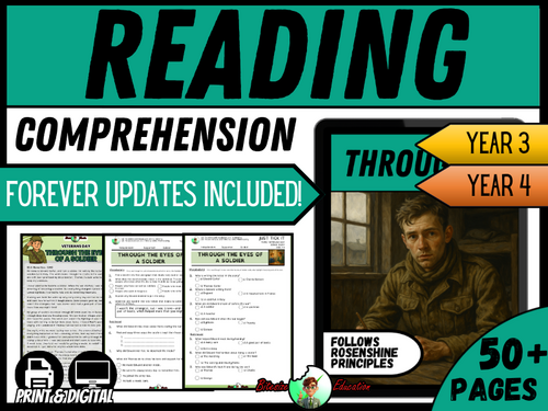 Through the Eyes of a Soldier - Remembrance Day | Reading Comprehension ...