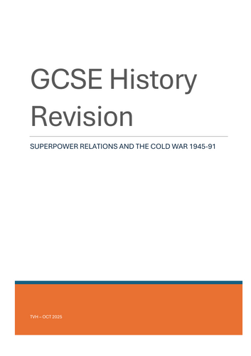 GCSE History Cold War Revision Guide | Teaching Resources