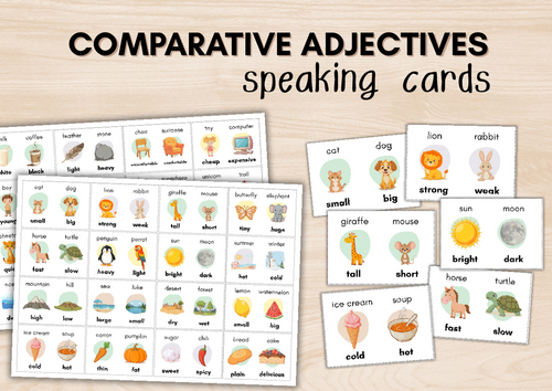 Comparative & Superlative Flashcards – Fun English Adjectives Practice ...