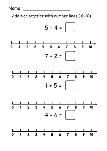 Number Line Practice (0-10) and (0-20) | Teaching Resources