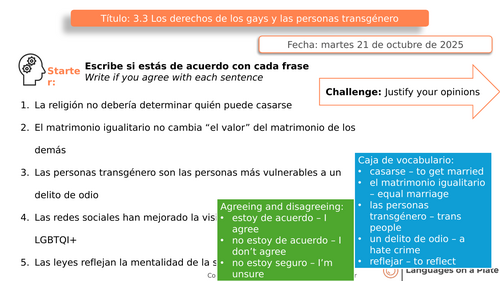 3.3 Los derechos de los gays y las personas transgénero - A-Level Full ...