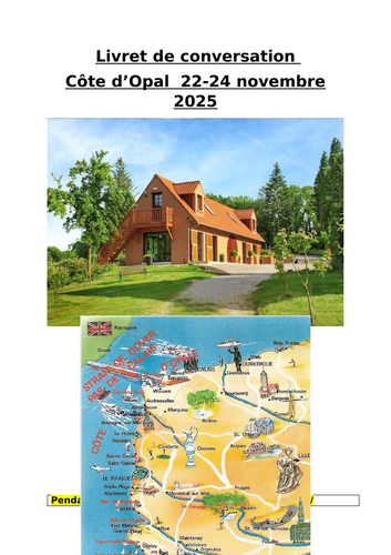 Conversation booklet for immersive trip to France - GCSE level ...