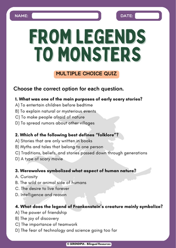 Monsters, Legends, Scary Stories Halloween Nonfiction Reading ...