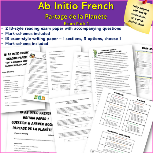 French IB Ab Initio Jumbo Bundle – 20 Complete Resources | Teaching ...