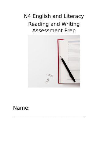 National 4 N4 English Reading and Writing Term Unit | Teaching Resources