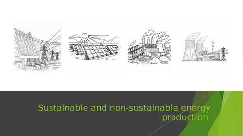 Sustainable and Non-Sustainable Energy Production Research Pack ...
