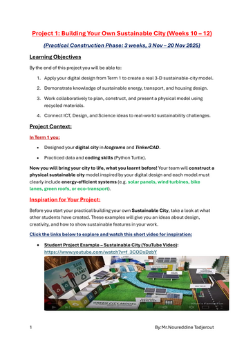 STEM or STEAM Project 1: Sustainability City for Grade 6/7/8 or Year 7 ...