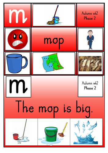 Linked to Little Wandle Phonics - Phase 2 Autumn 1 - Word and Peg ...