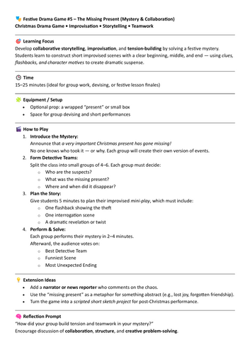 Christmas Drama Game #5 – The Missing Present (Festive Mystery ...