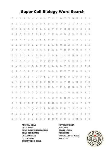 Cell Biology Word Search | Fun Science Worksheet for Students ...