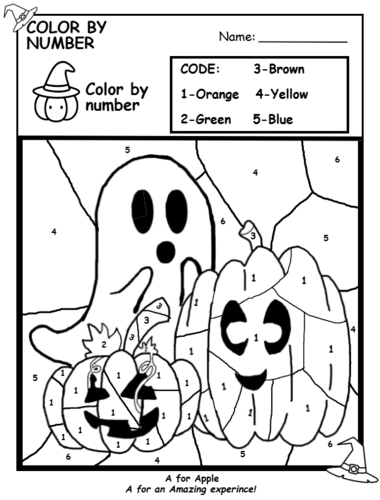 Color-by-Number: Halloween Edition! | Teaching Resources