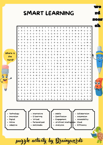 smart learning word search puzzle activity | Teaching Resources