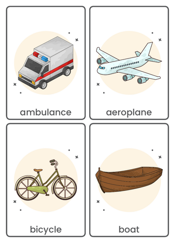 Transport Flashcards | Vocabulary Cards | Printable Cards | Teaching ...
