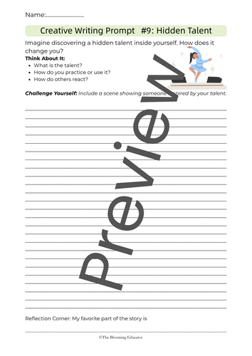 Courage and Personal Growth Creative Writing Prompts | Teaching Resources