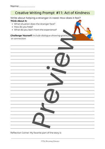 Courage and Personal Growth Creative Writing Prompts | Teaching Resources